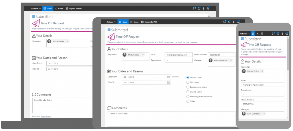 Infopath Alternative | Move from InfoPath to Sintel Forms in 3 easy steps